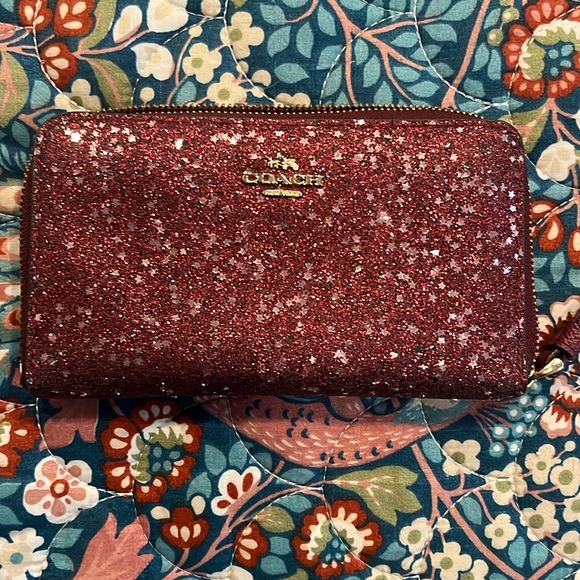 Coach | Bags | Coach Star Sparkly Zipper Wristlet | Poshmark